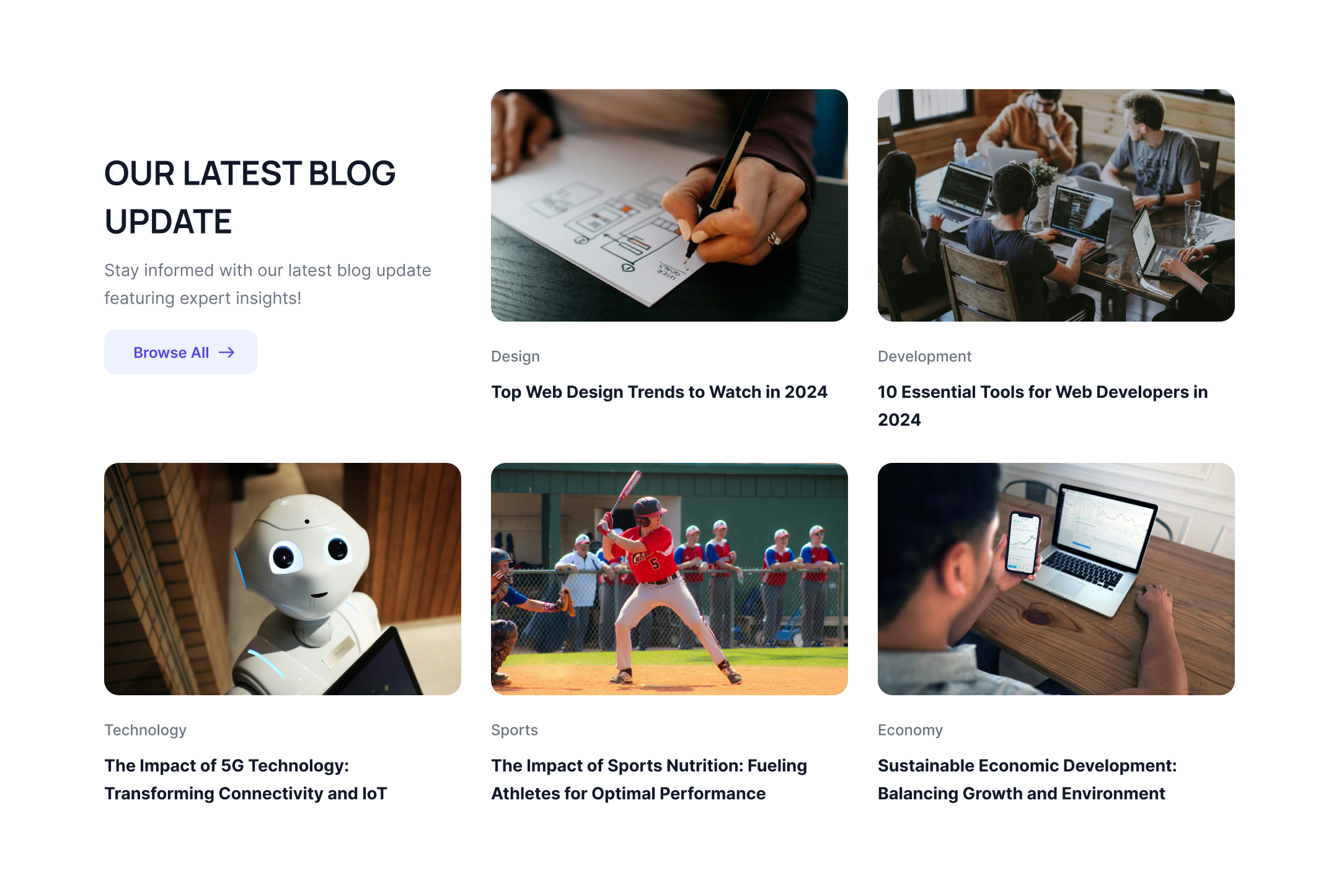 Tailwind CSS Blog & News Sections | Pagedone