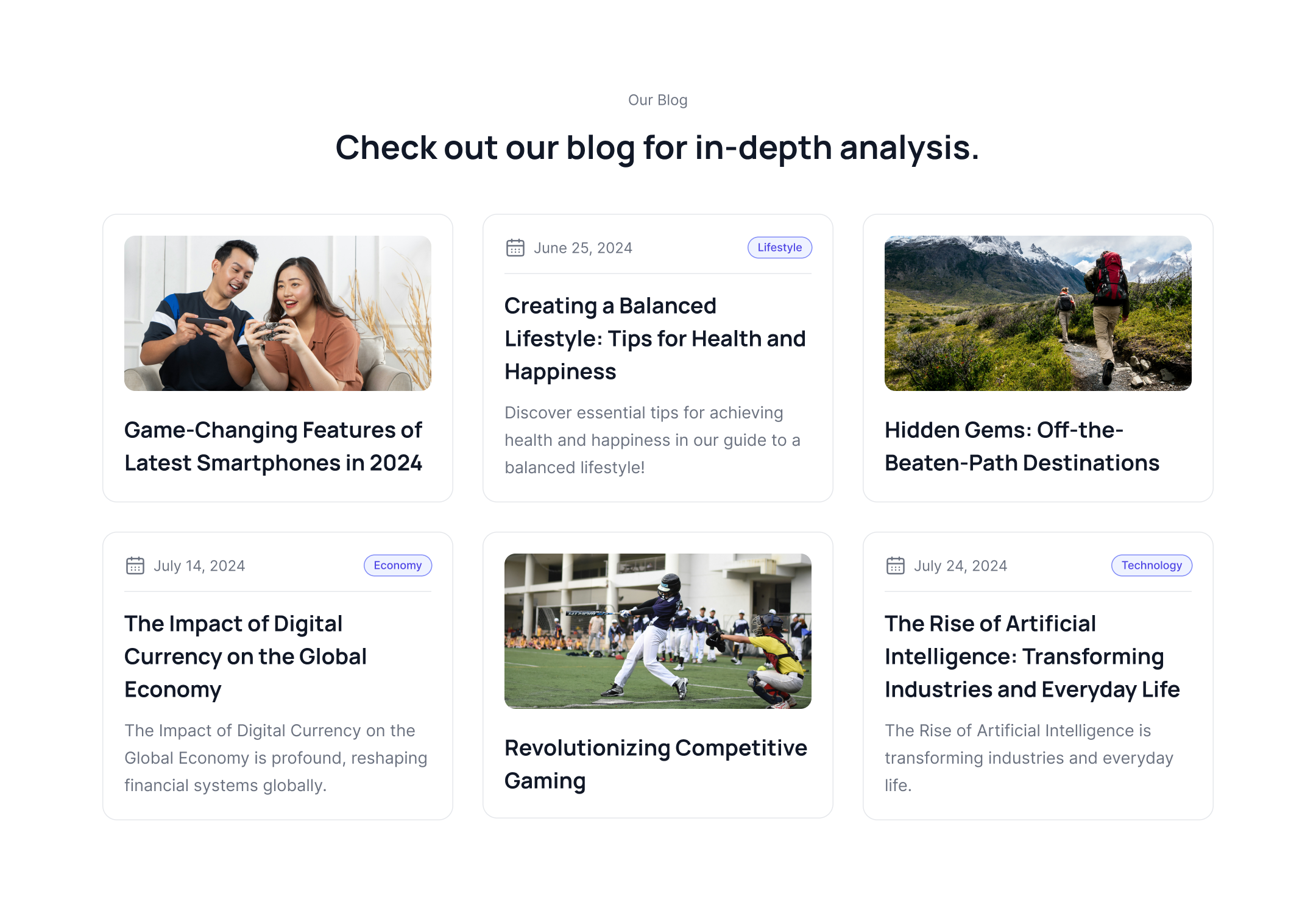 Tailwind CSS Blog & News Sections | Pagedone