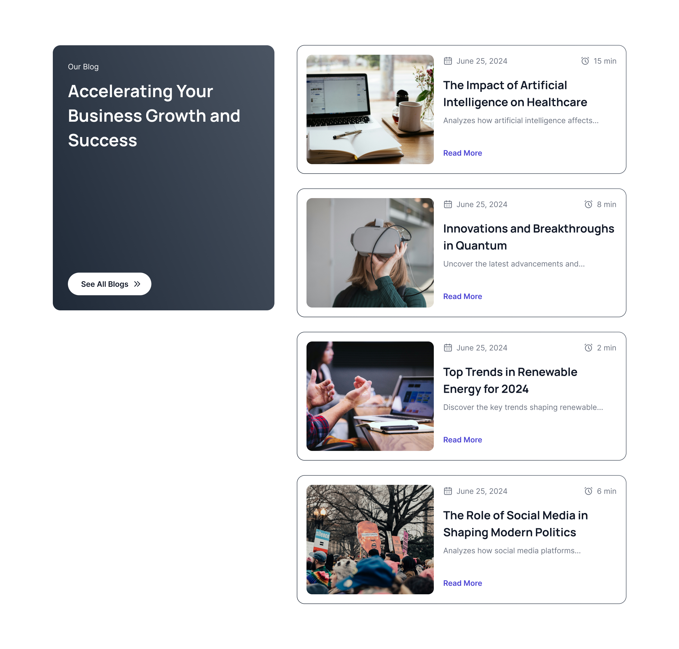 Tailwind CSS Blog & News Sections | Pagedone
