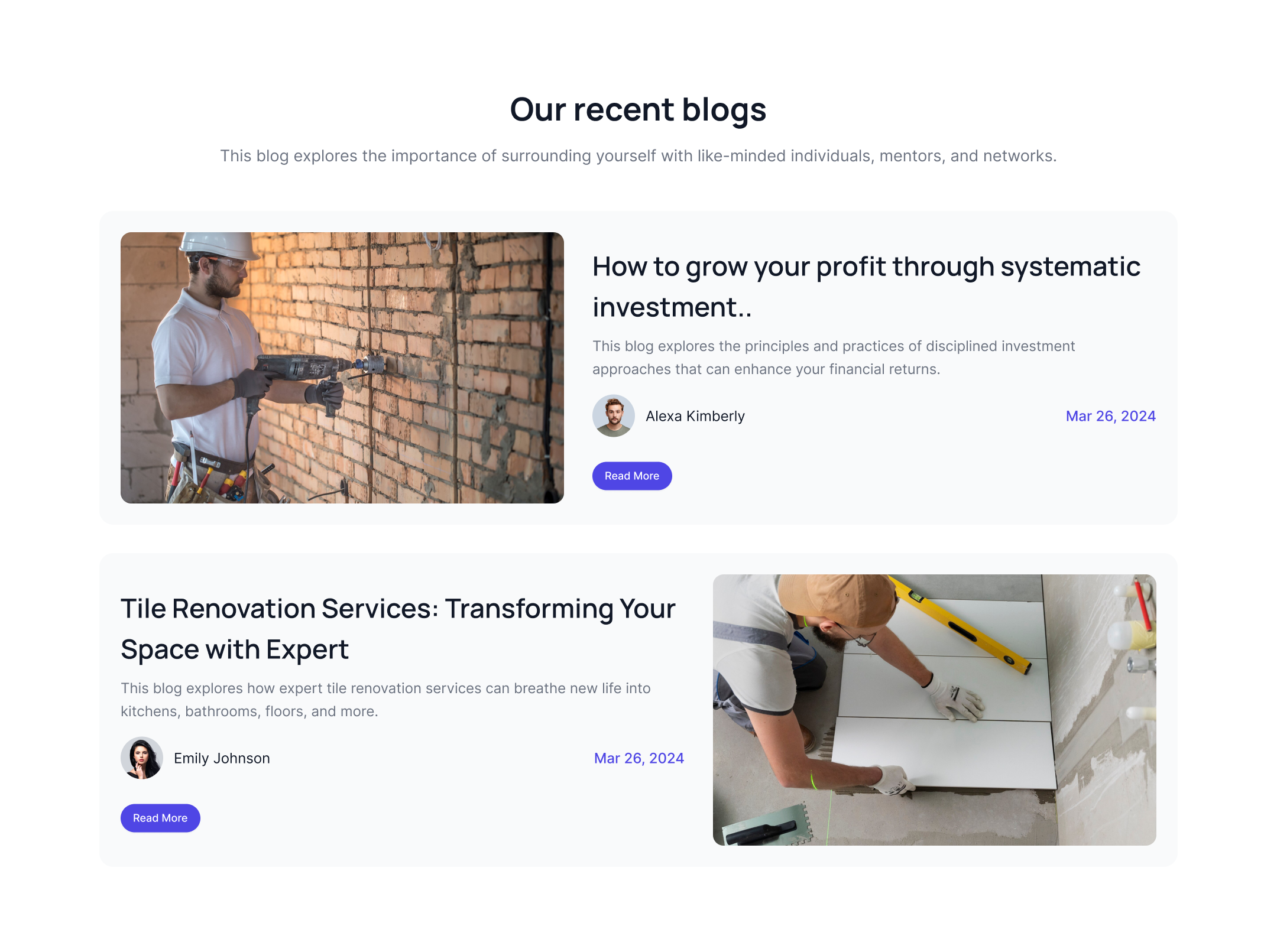 Tailwind CSS Blog & News Sections | Pagedone