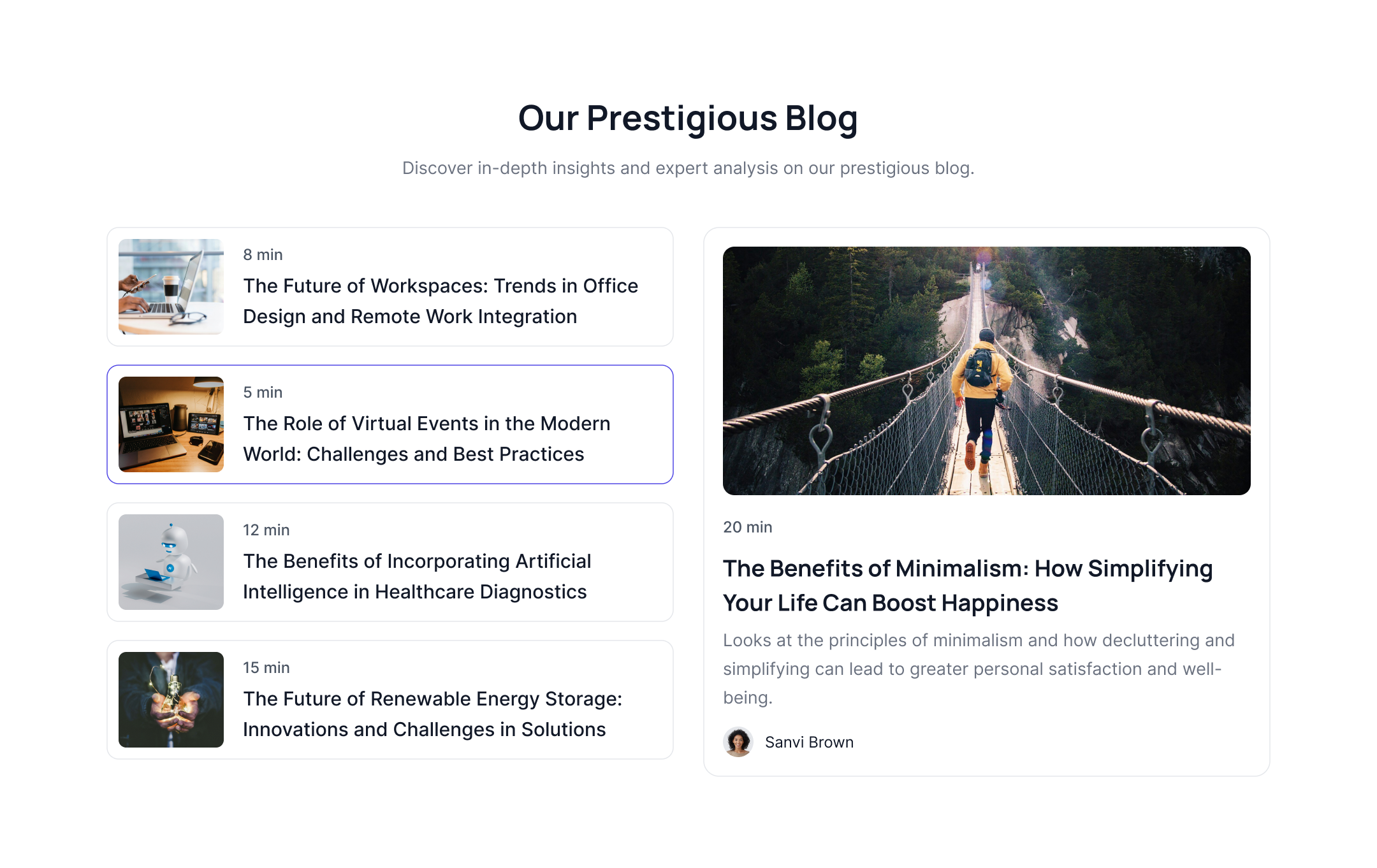 Tailwind CSS Blog & News Sections | Pagedone