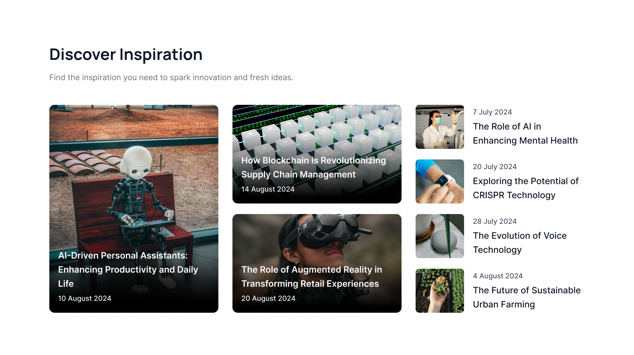 Tailwind CSS Blog & News Sections | Pagedone