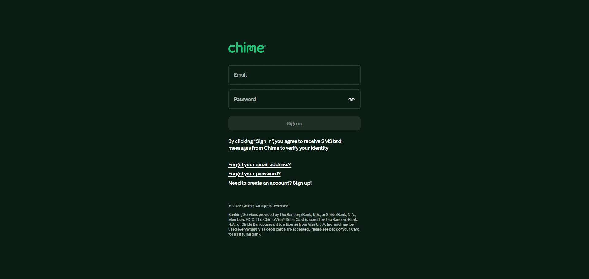 Login Page Design Inspiration | Chime
