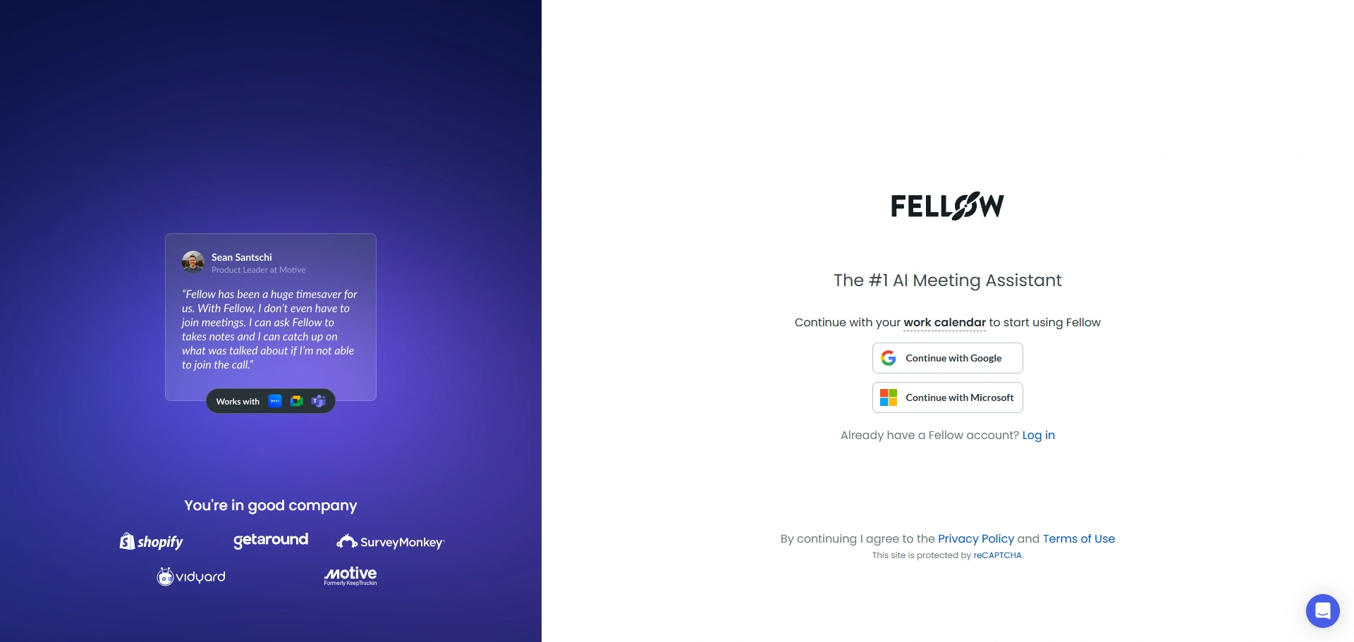 Sign Up Page Design Inspiration | Fellow