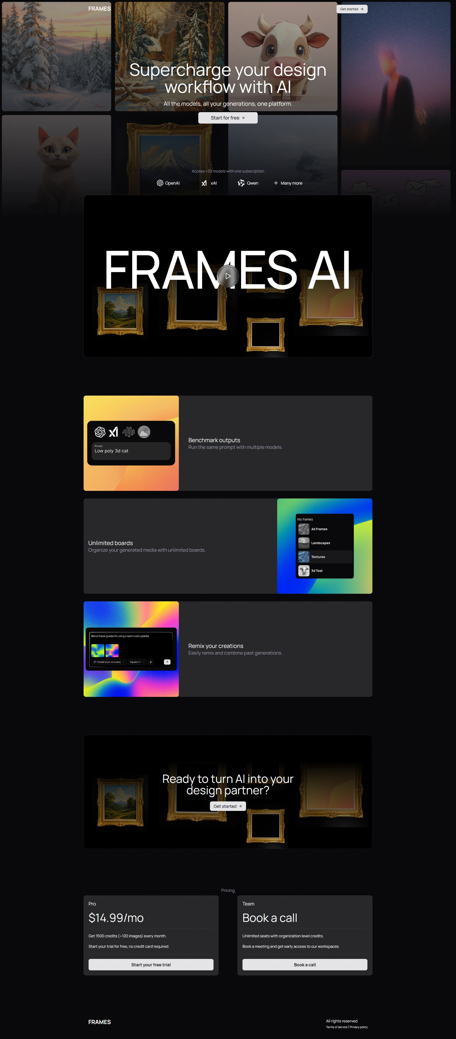 Landing Page Design Inspiration | Frames