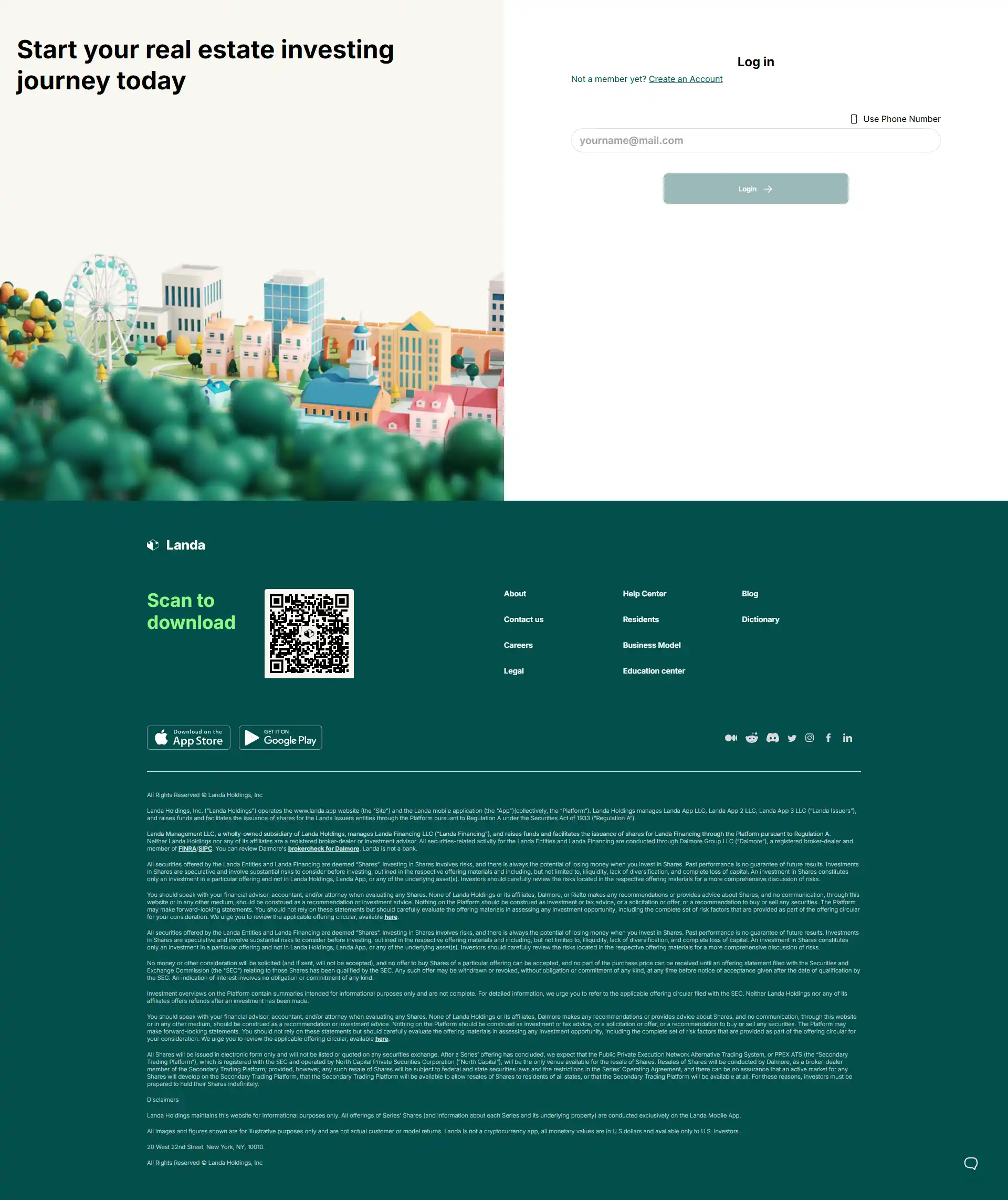 Login Page Design Inspiration | Landa