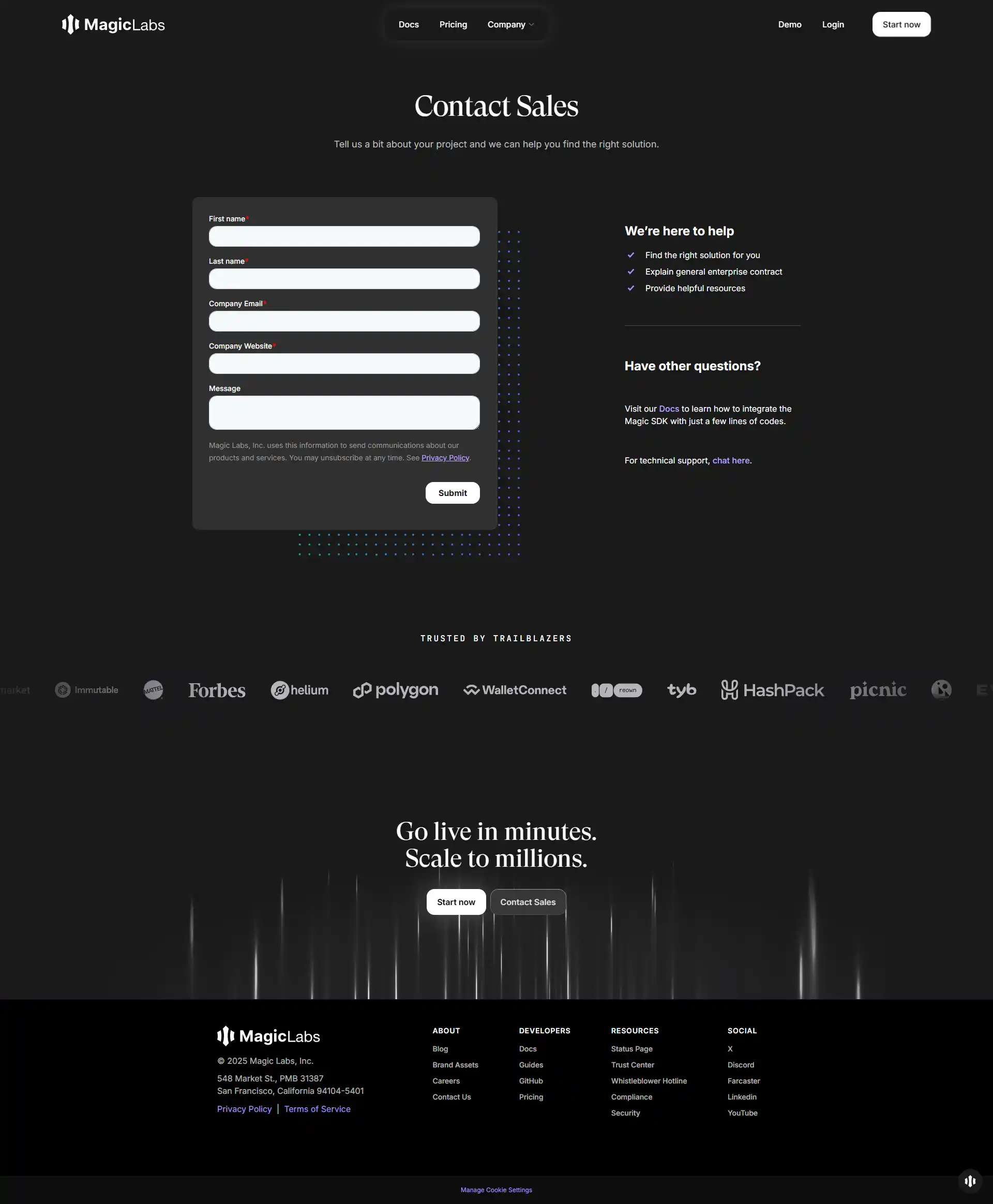 Contact Us Page Design Inspiration | Magic