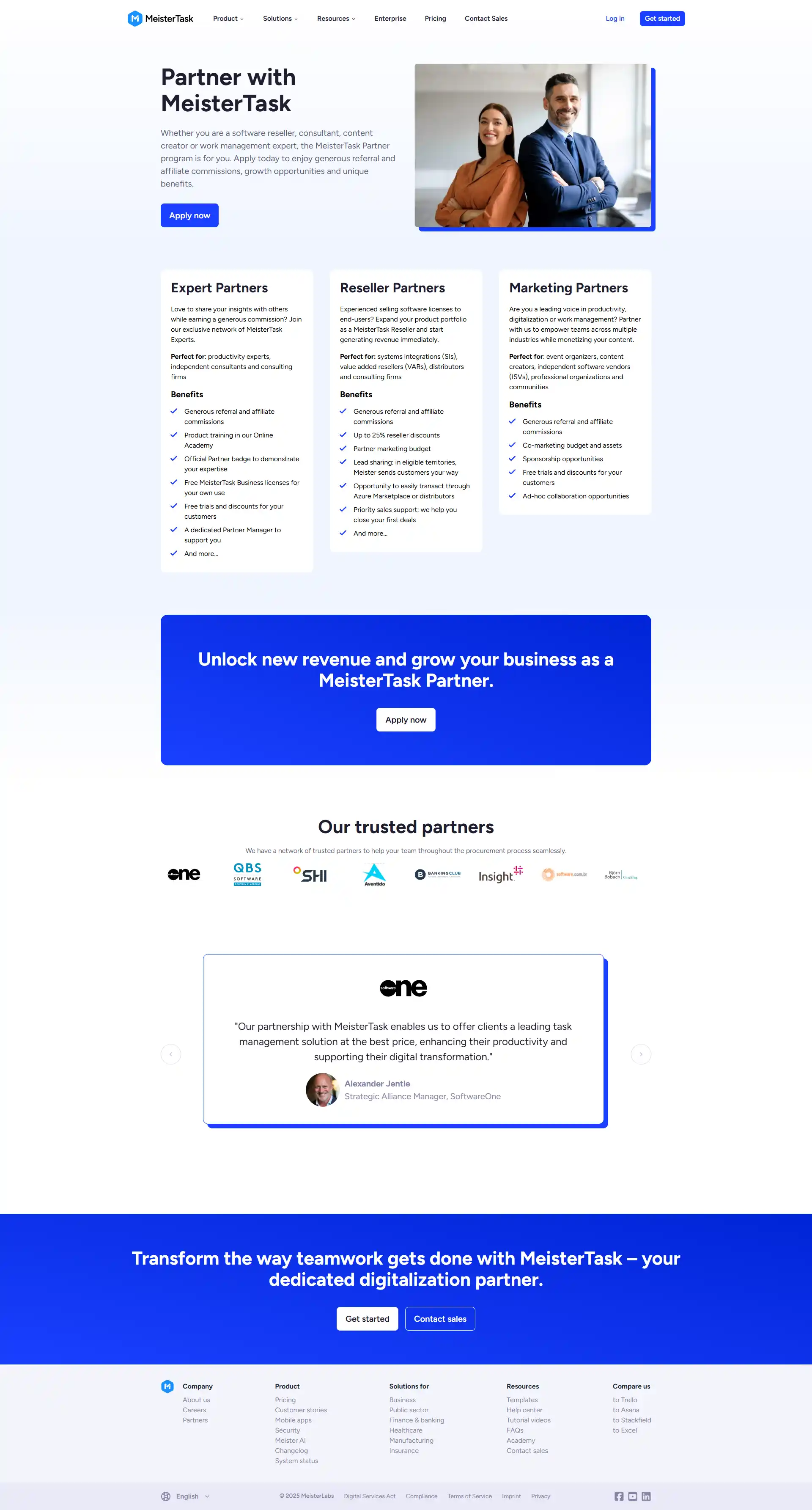 Partner Page Design Inspiration | Meisternote
