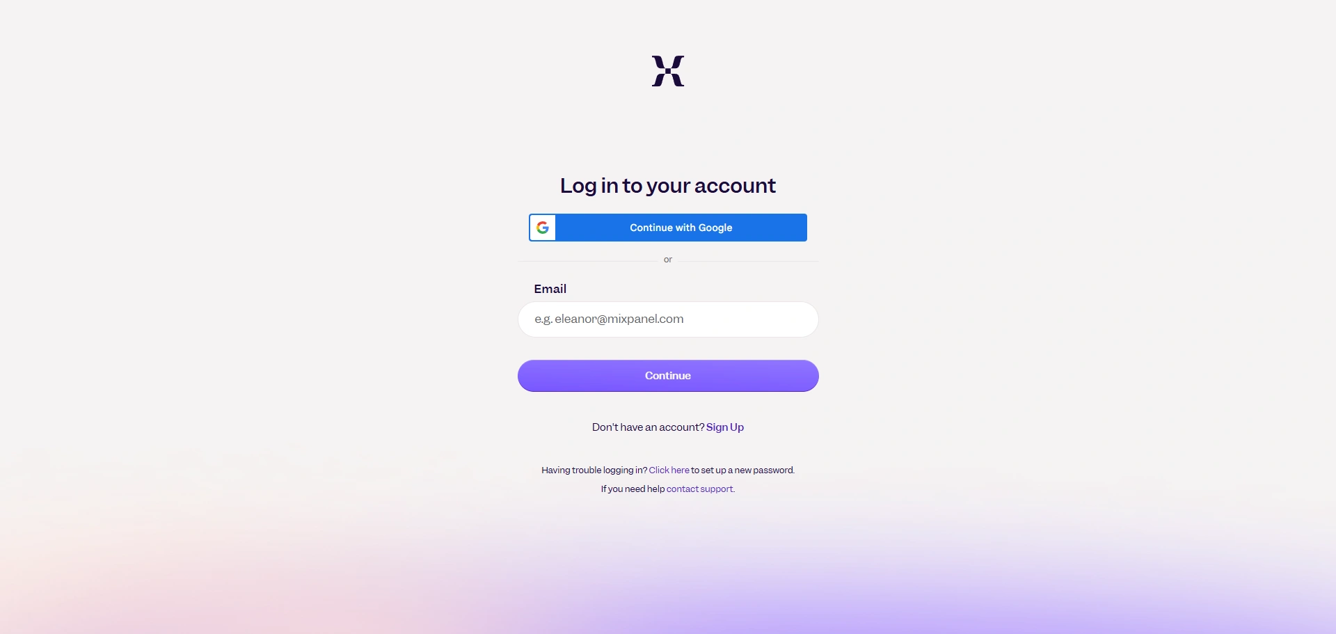 Login Page Design Inspiration | Mixpanel