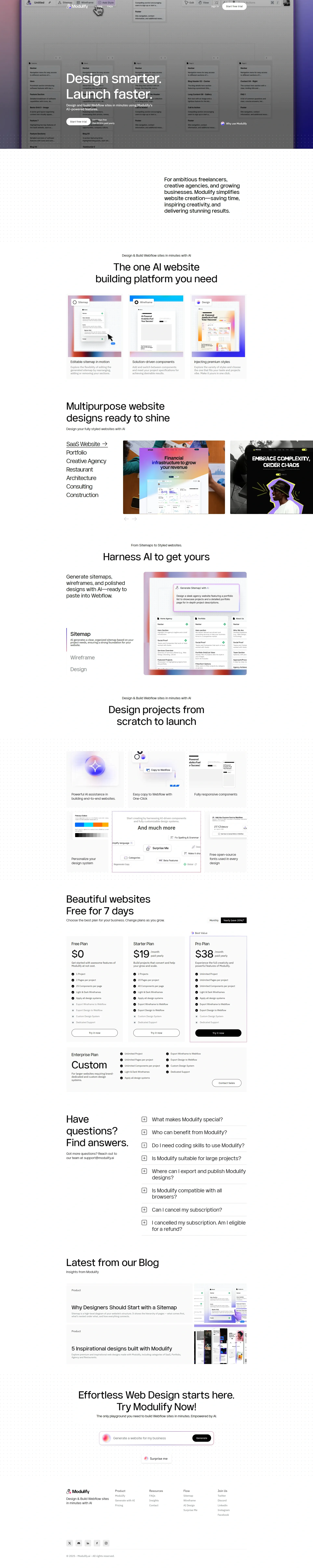 Landing Page Design Inspiration | Modulify