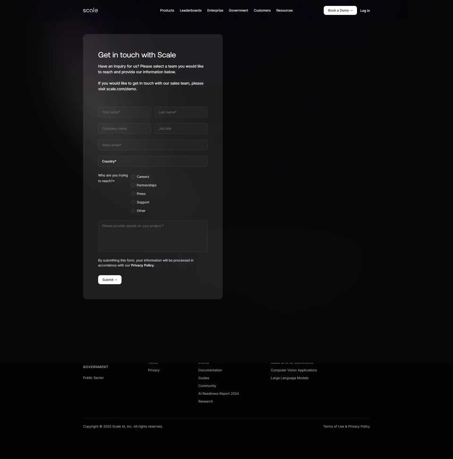 Contact Us Page Design Inspiration | Scale