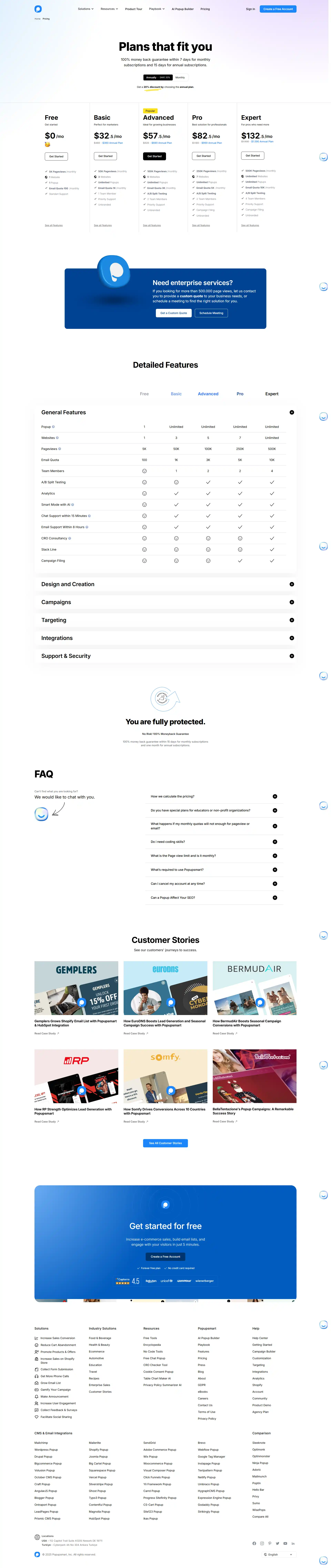 Pricing Page Design Inspiration | Popupsmart