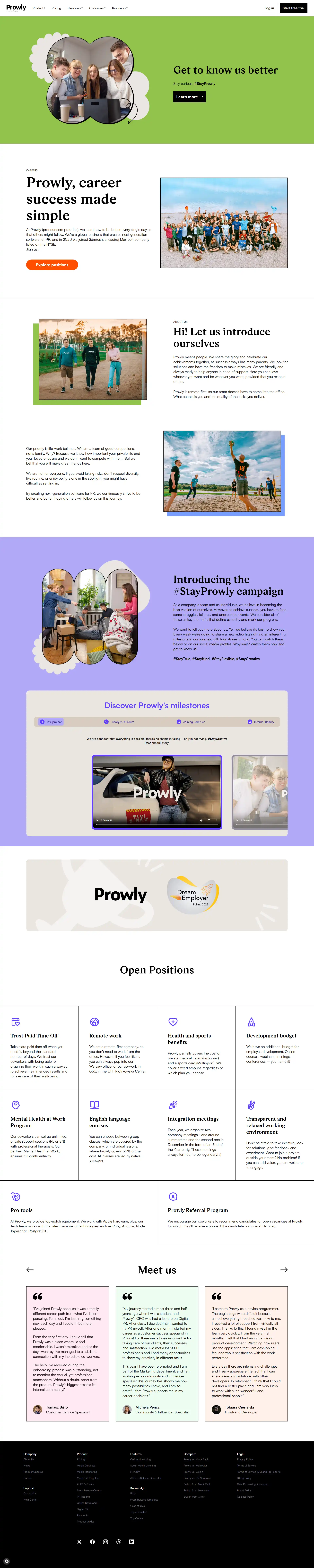 Career Page Design Inspiration | Prowly