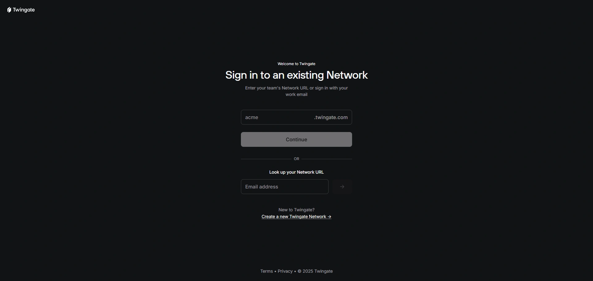 Log In Page Design Inspiration | Twingate